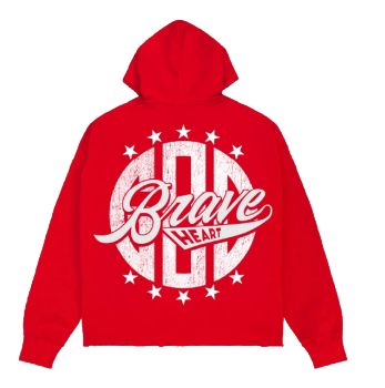 ROKU STUDIO BRAVE HEART BOXY HOODIE - RK5481806 - RED – King City Fashion